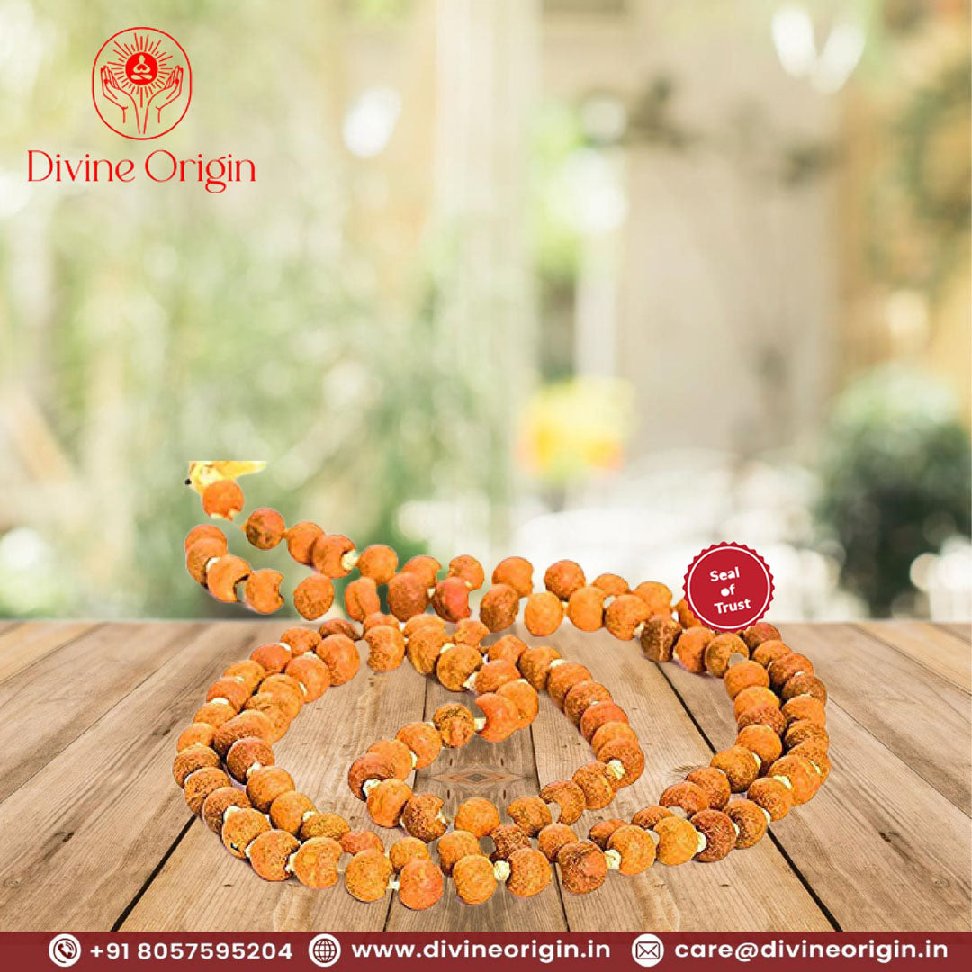 Original Turmeric mala or Haldi Mala [7mm] 108+1 beads with Lab Tested ...