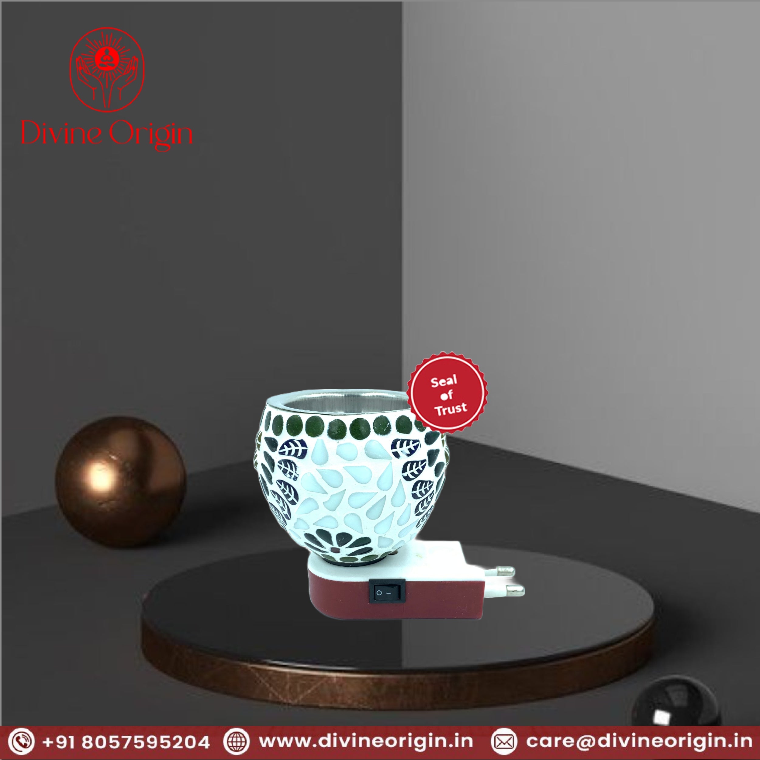 Puja Electric Multicolour Dhoop Dani With On/Off Switch – Divine Origin ...